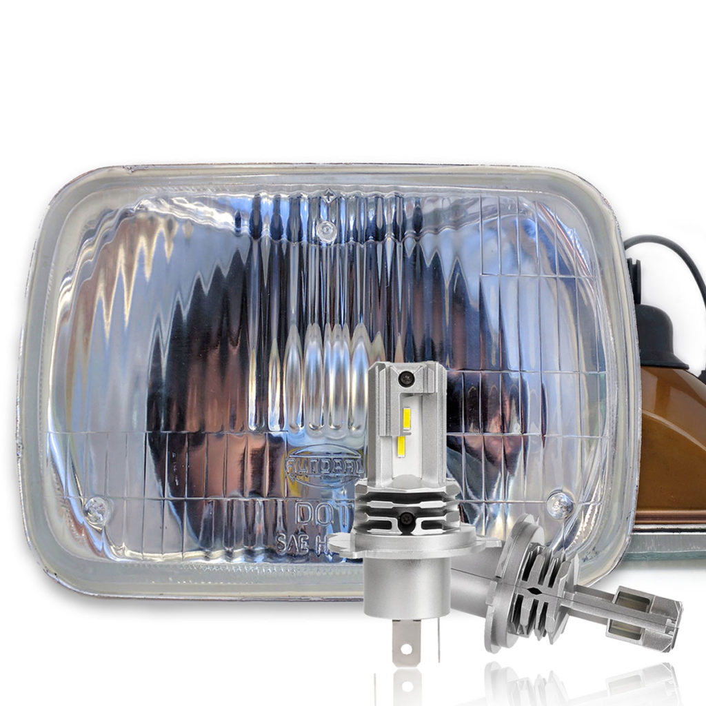 200mm Rectangle Headlights - Vintage Car LEDs