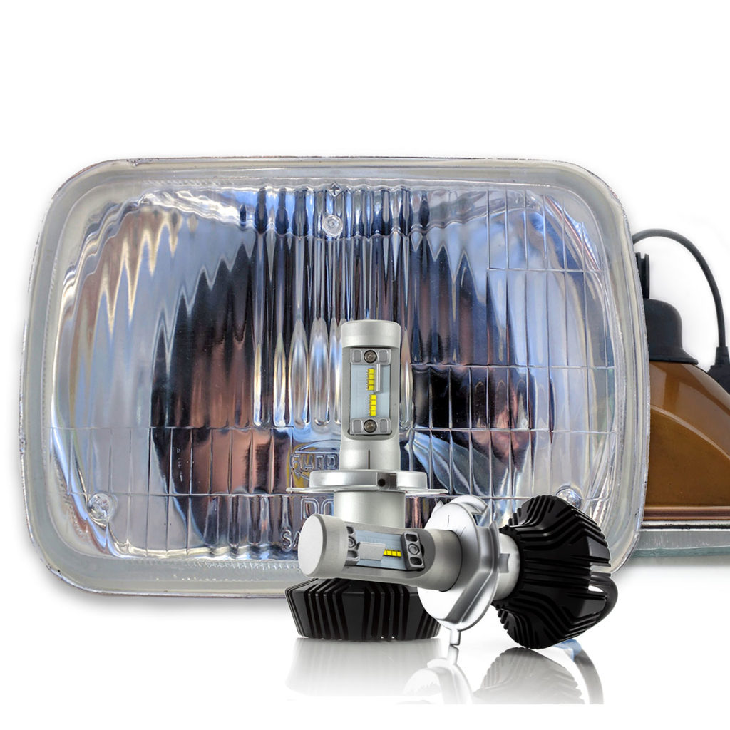 200mm Rectangle Headlights - Vintage Car LEDs